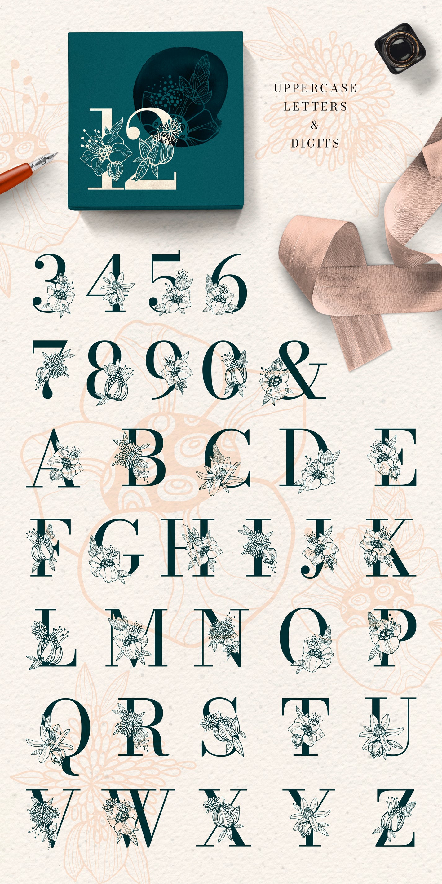 FINE LINE Floral Alphabet – Olga Begak Art & Design