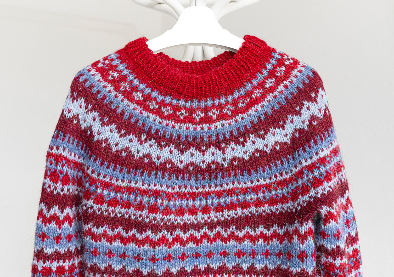 Icelandic Lopapeysa Sweater Knitting Pattern • Foss Striped Yoke Pullo ...