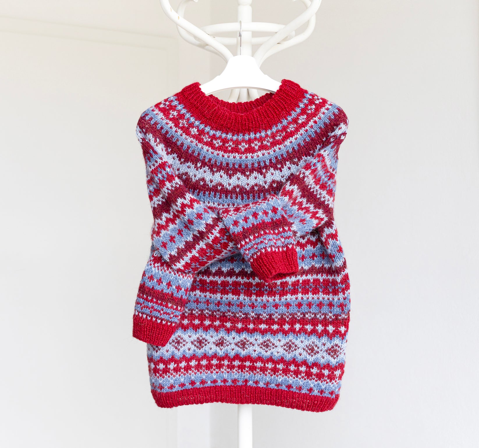 Icelandic Lopapeysa Sweater Knitting Pattern • Foss Striped Yoke Pullo ...