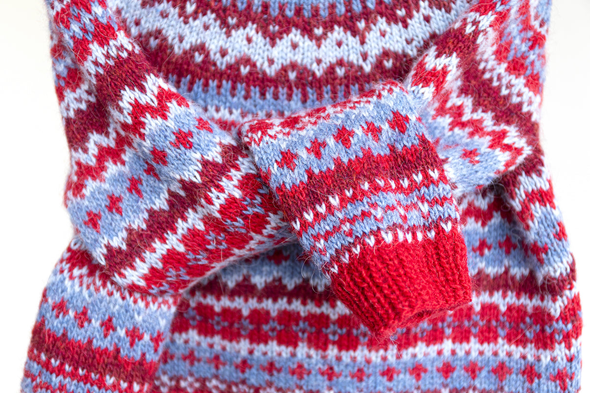 Icelandic Lopapeysa Sweater Knitting Pattern • Foss Striped Yoke Pullo ...