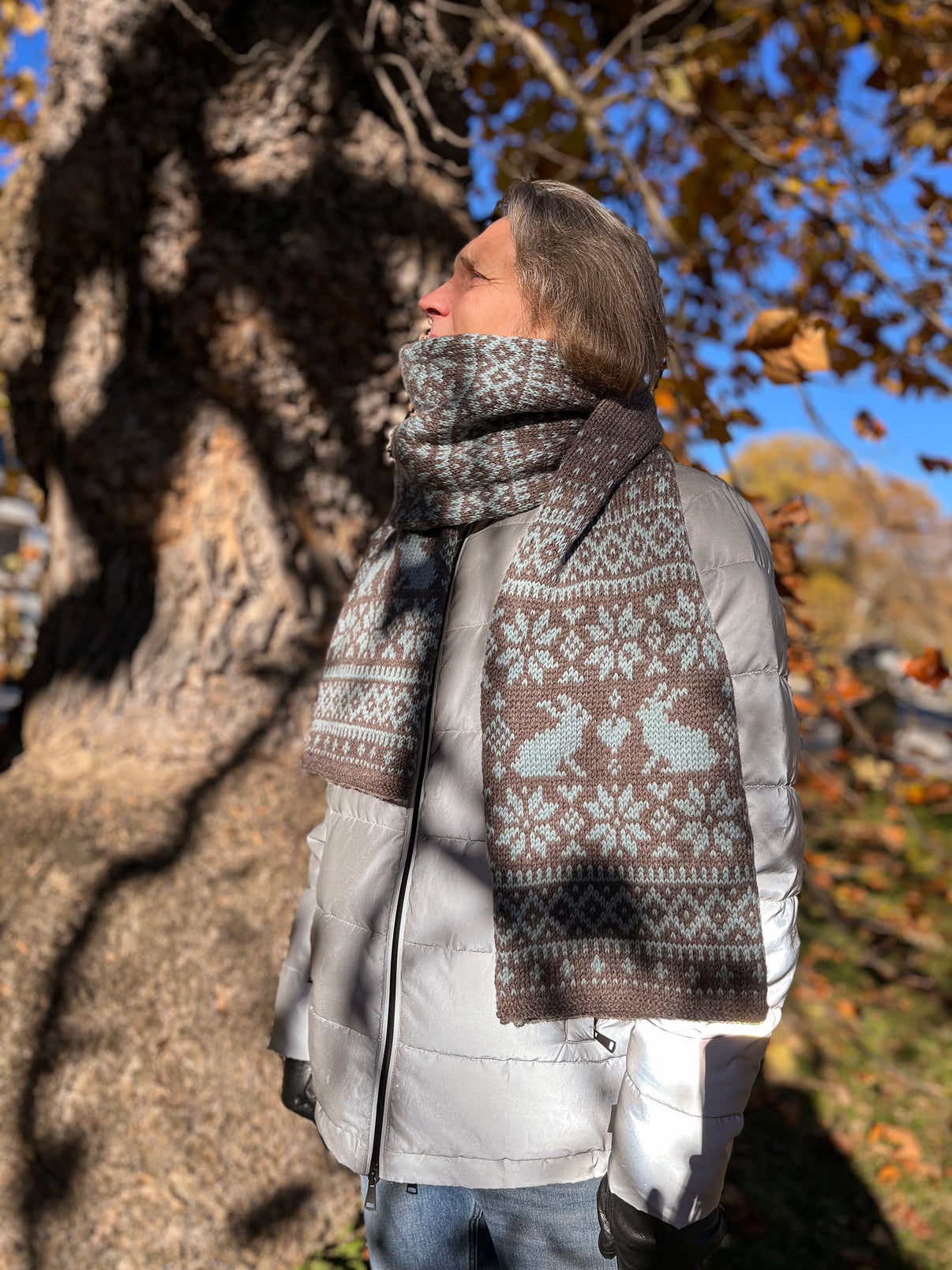 SONKA BUNNY Long Hand-Knitted Fair Isle Scarf — Ready To Wear – Olga ...
