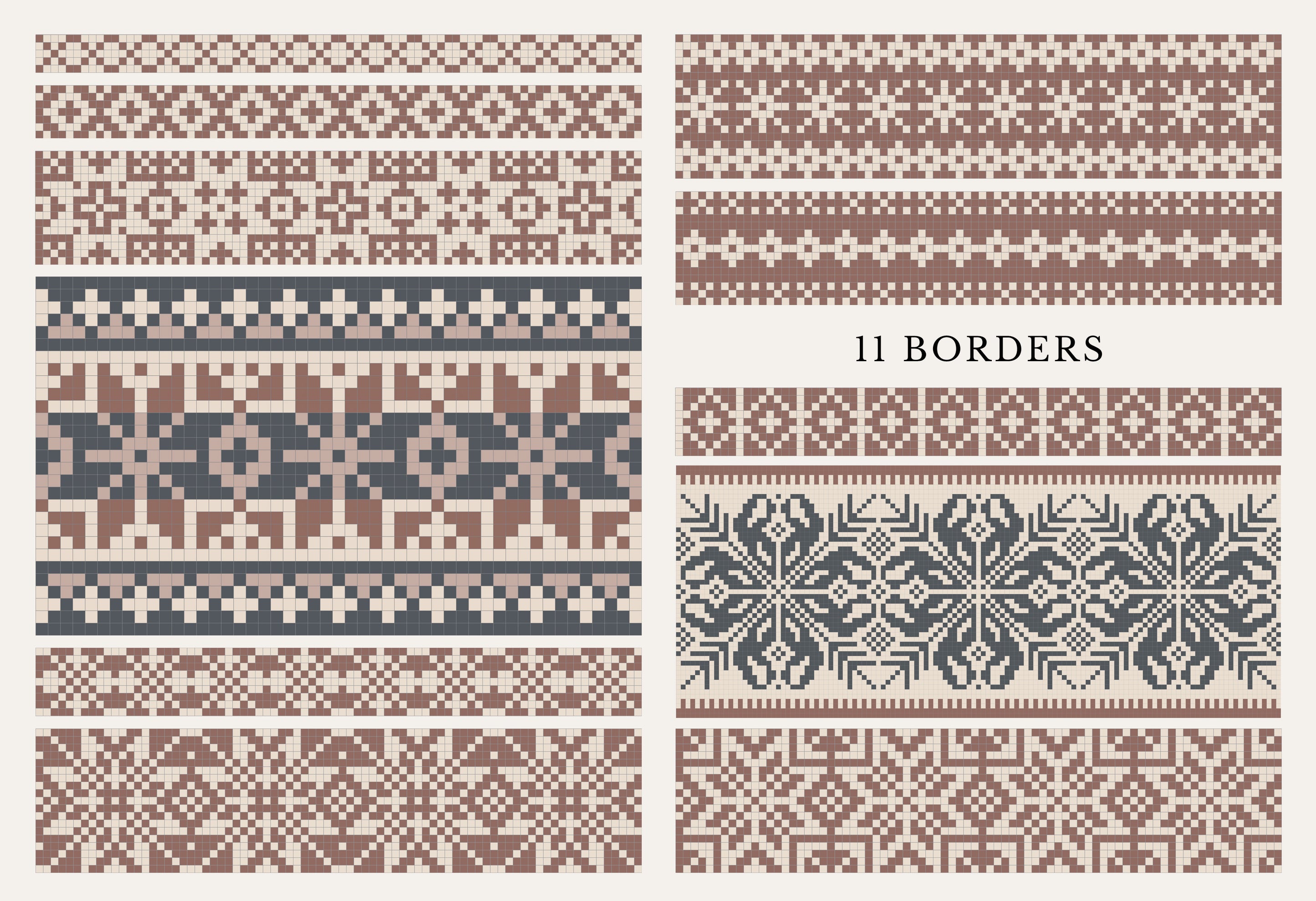 Nordic Vector Graphic Collection • 26 Traditional Knitting Patterns ...