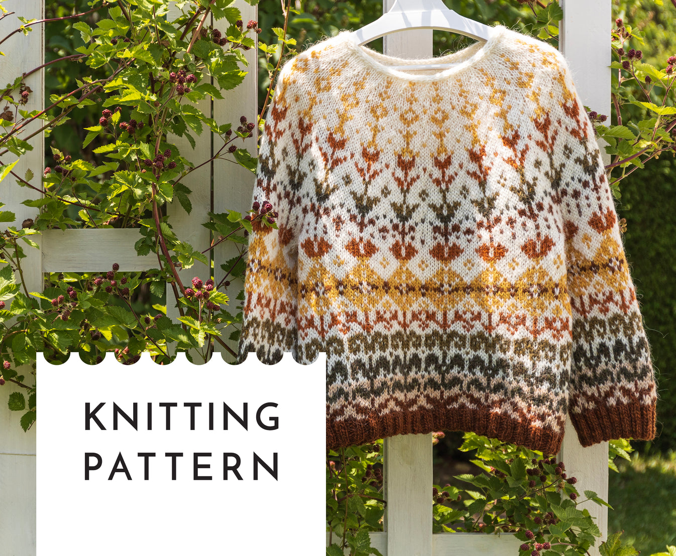 Floral Icelandic Lopapeysa Sweater Knitting Pattern • Meadow Yoke Pull ...
